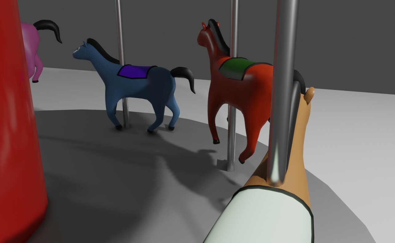 ArtStation - Carousel - Amusement Park - Carrossel Low-poly 3D model ...