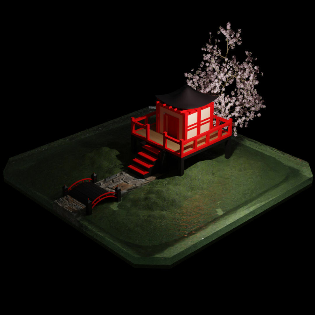 ArtStation - japan house Low-poly | Game Assets
