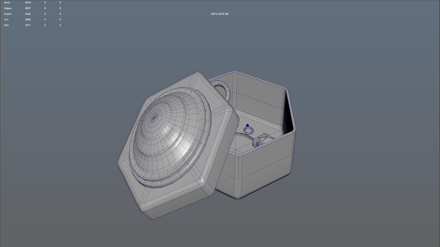 ArtStation - Vintage retro jewelry box PBR low-poly 3D model | Resources