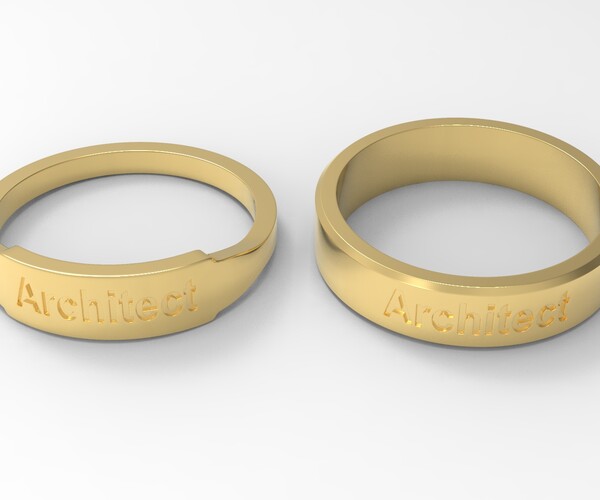 ArtStation - Architect Couple Ring Gold | Resources