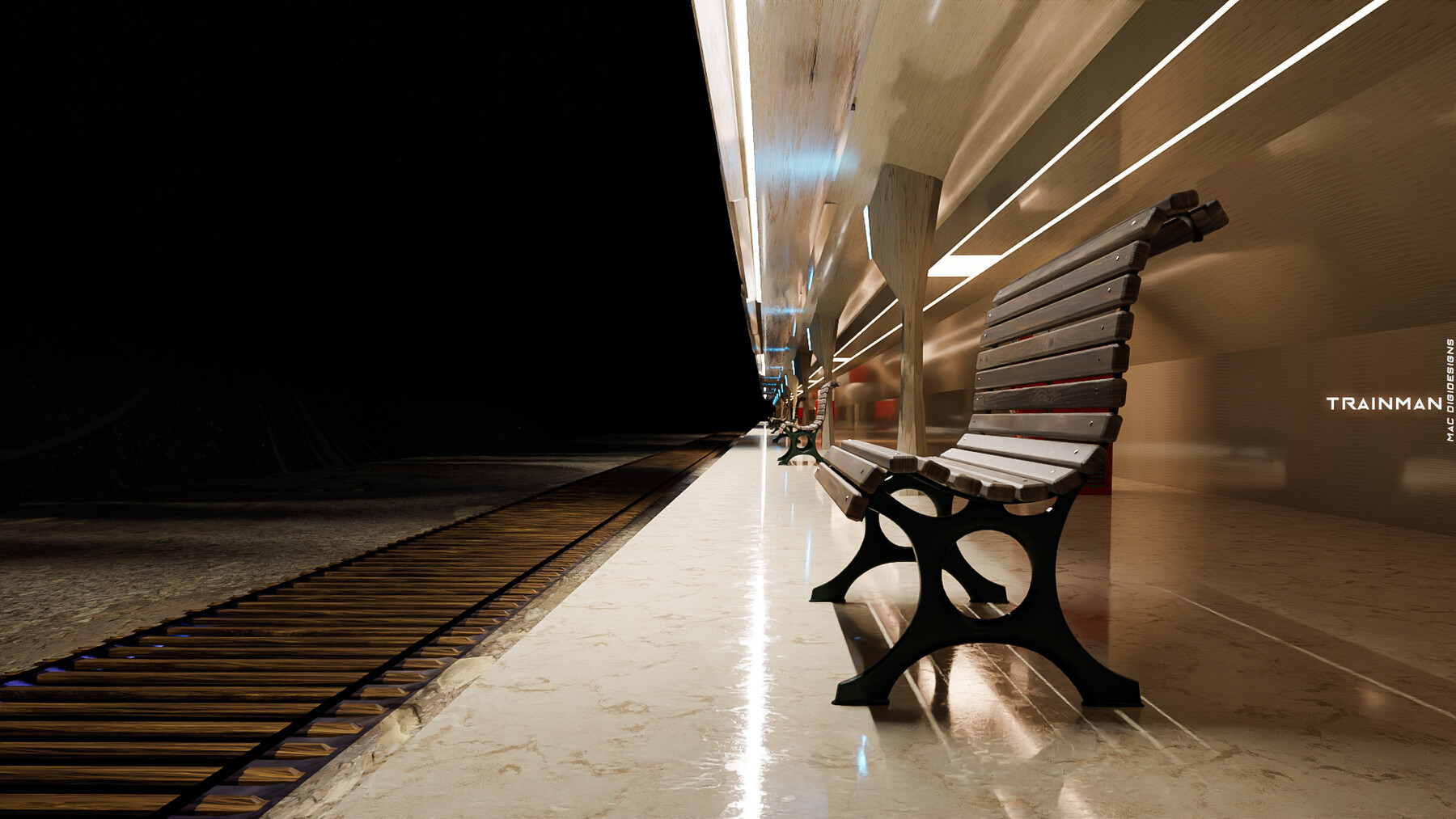 ArtStation - TRAINMAN - THE DESERTED RAILWAY STATION | Artworks