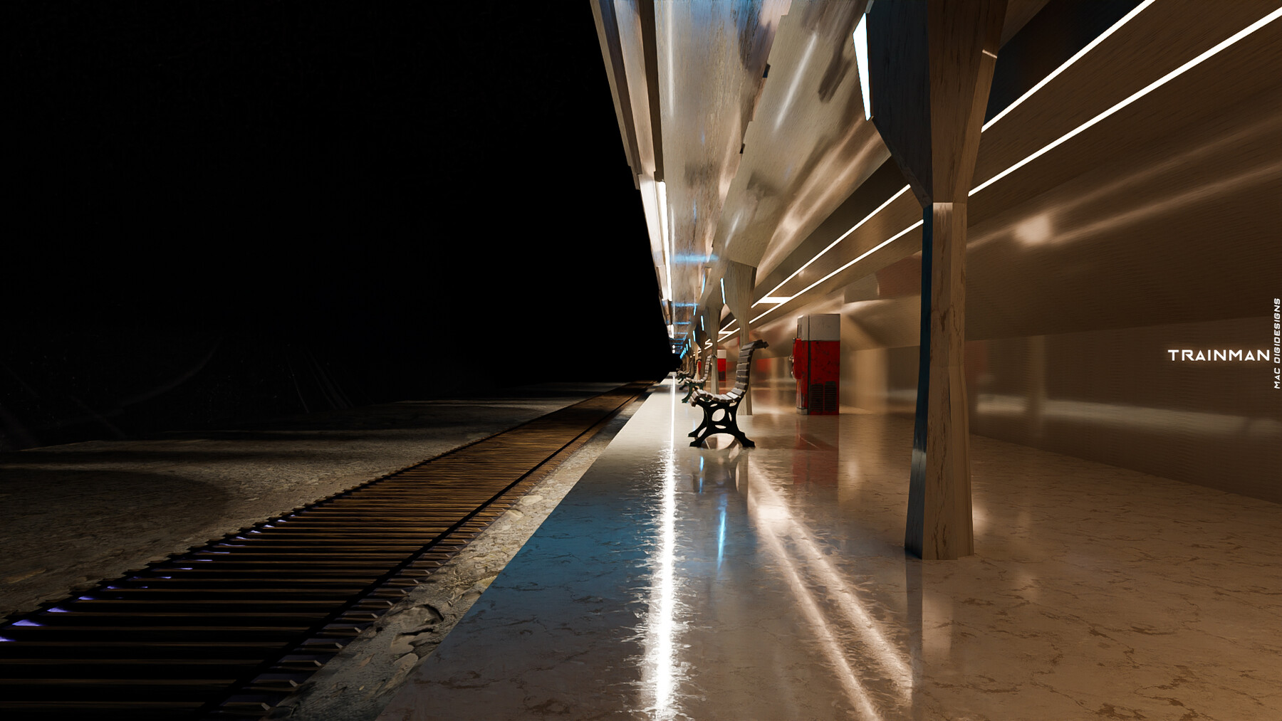 ArtStation - TRAINMAN - THE DESERTED RAILWAY STATION | Artworks