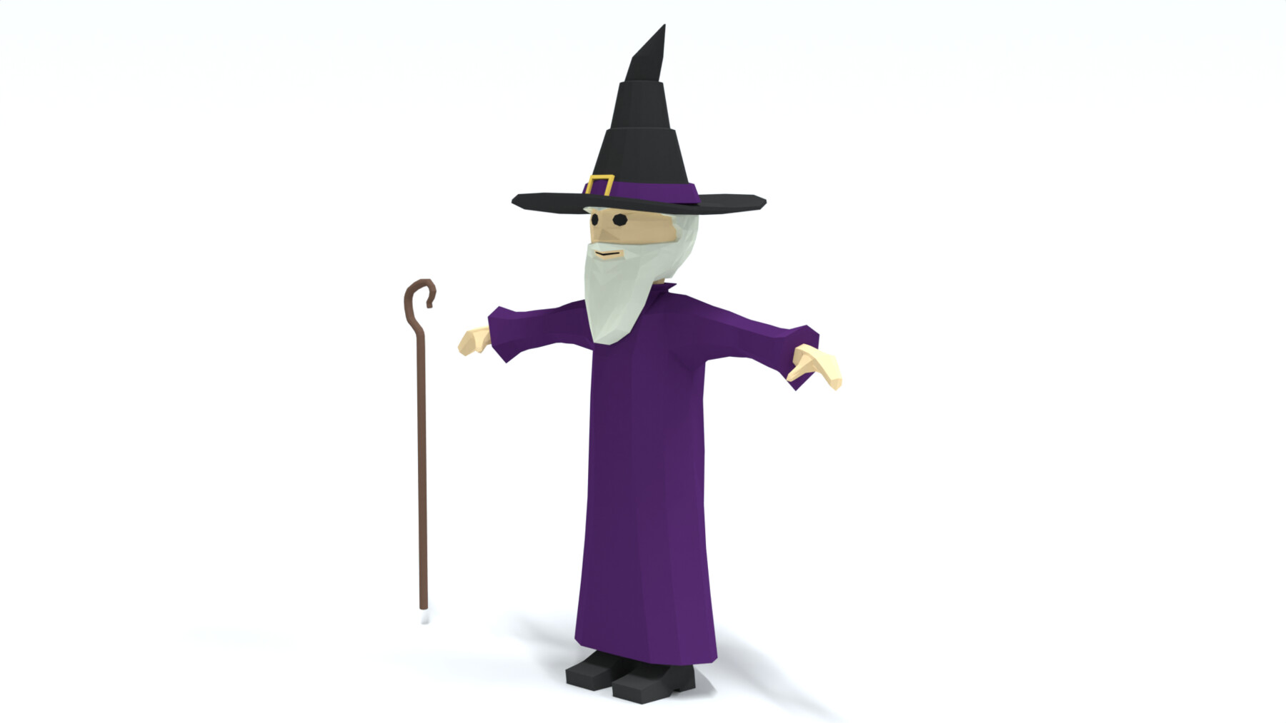 ArtStation - Low Poly Cartoon Wizard | Game Assets