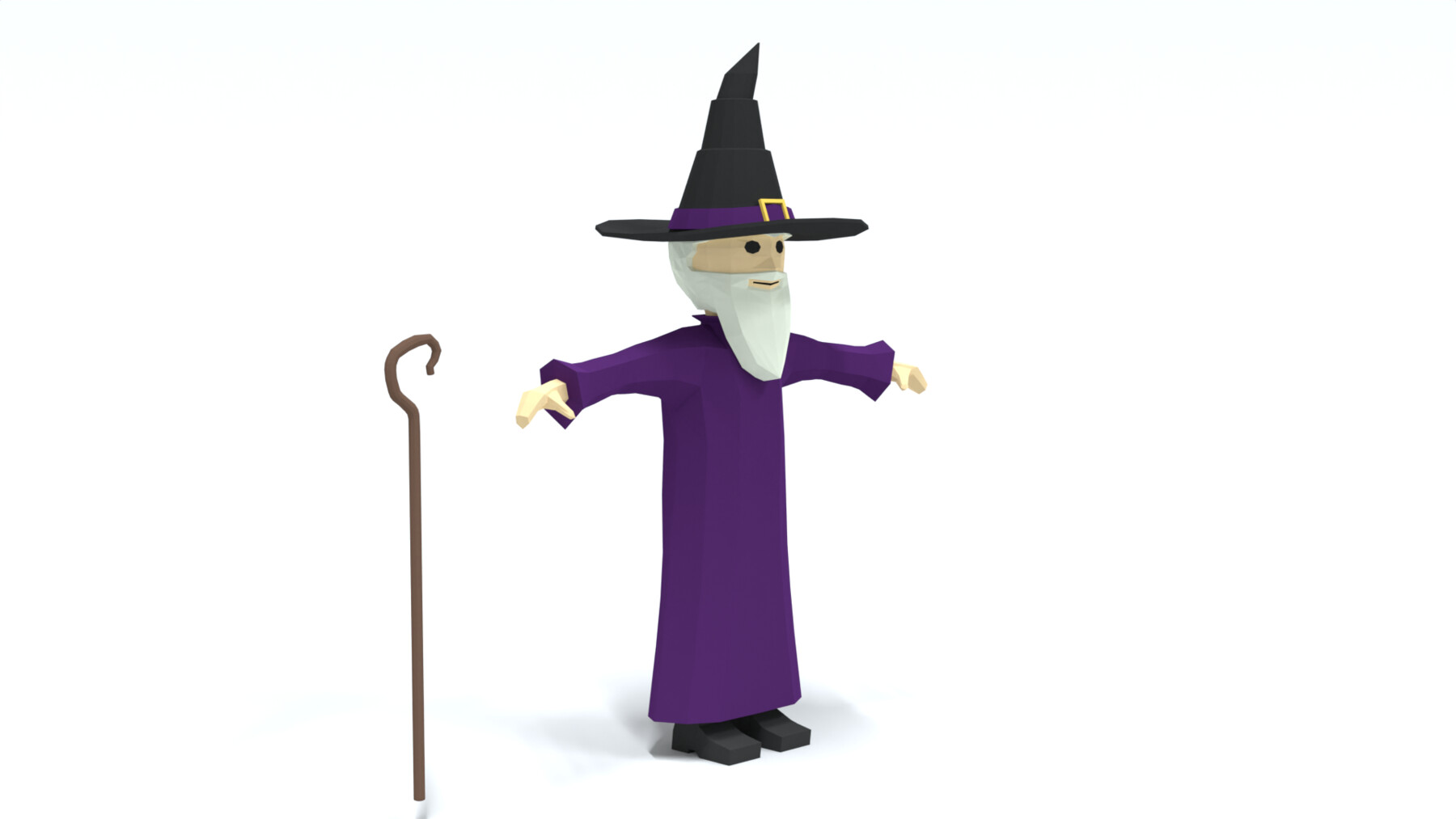 ArtStation - Low Poly Cartoon Wizard | Game Assets