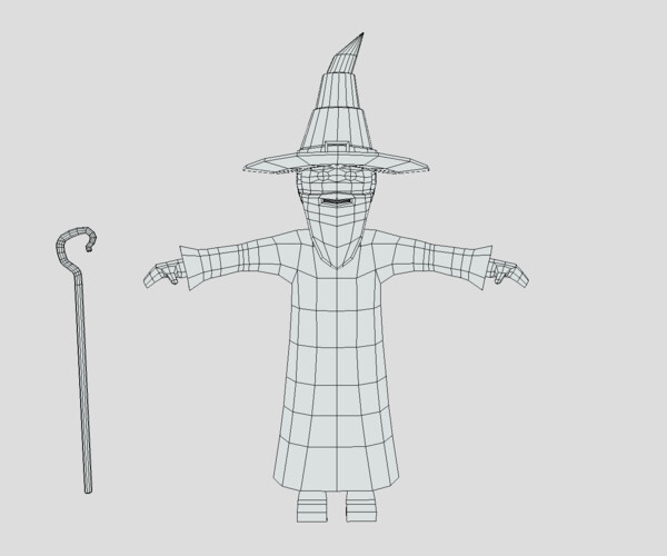 ArtStation - Low Poly Cartoon Wizard | Game Assets