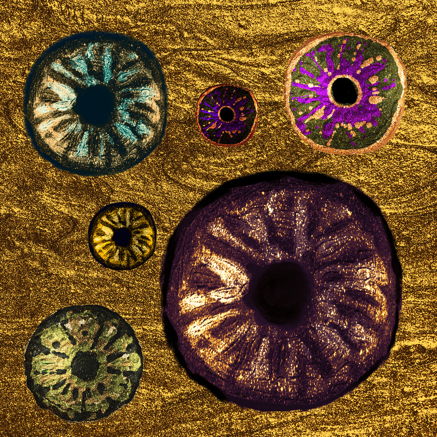 ArtStation - Cute original glitter eyes set | 3D model texture ...