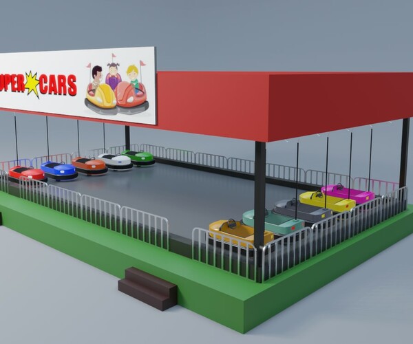 ArtStation - Beat Cart - Amusement Park - Parque de Diversoes Low-poly ...