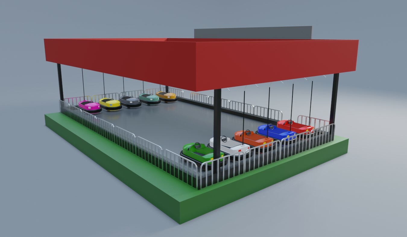 ArtStation - Beat Cart - Amusement Park - Parque de Diversoes Low-poly ...