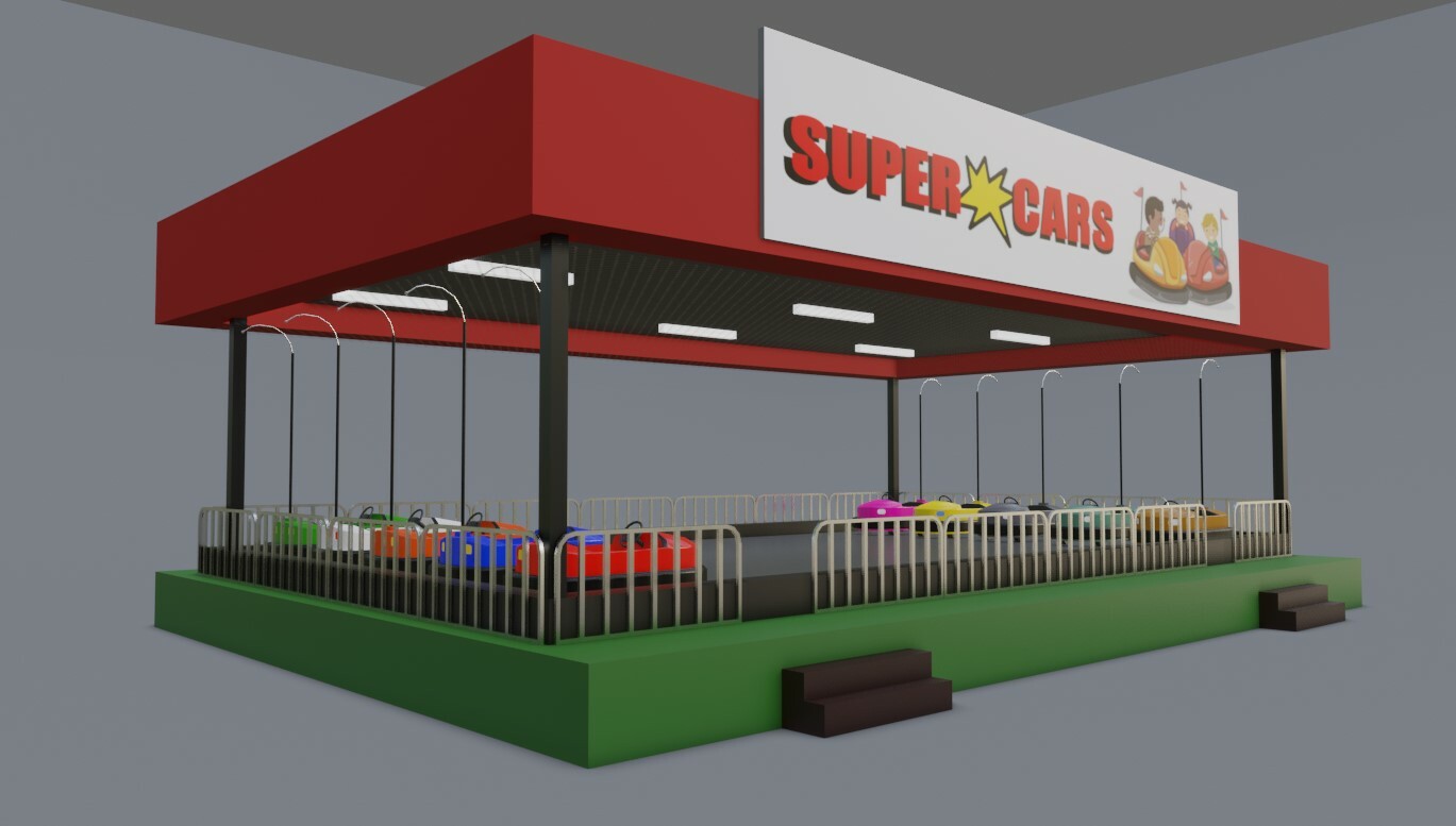 ArtStation - Beat Cart - Amusement Park - Parque de Diversoes Low-poly ...