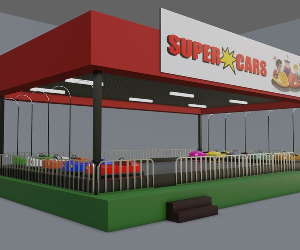 ArtStation - Beat Cart - Amusement Park - Parque de Diversoes Low-poly ...