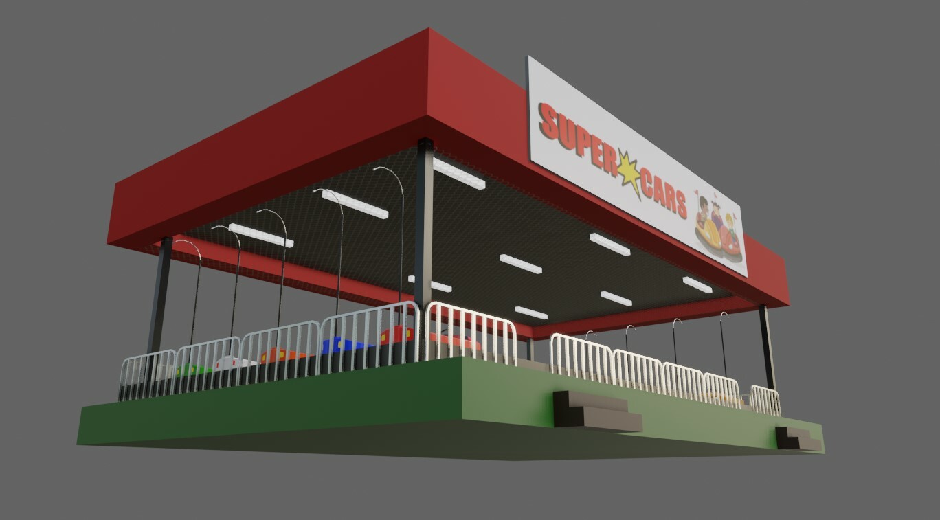 ArtStation - Beat Cart - Amusement Park - Parque de Diversoes Low-poly ...
