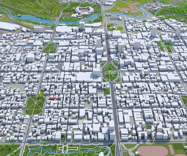 ArtStation - Adelaide City Australia 3D Model 65km | Game Assets
