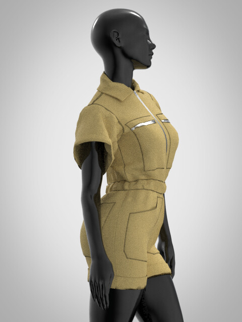 ArtStation - SHORT JUMPSUIT FOR GENESIS 8 | Game Assets