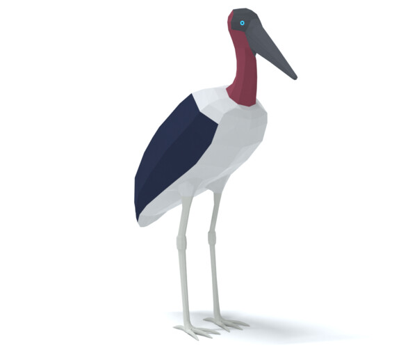 ArtStation - Low Poly Cartoon Marabou Stork | Game Assets