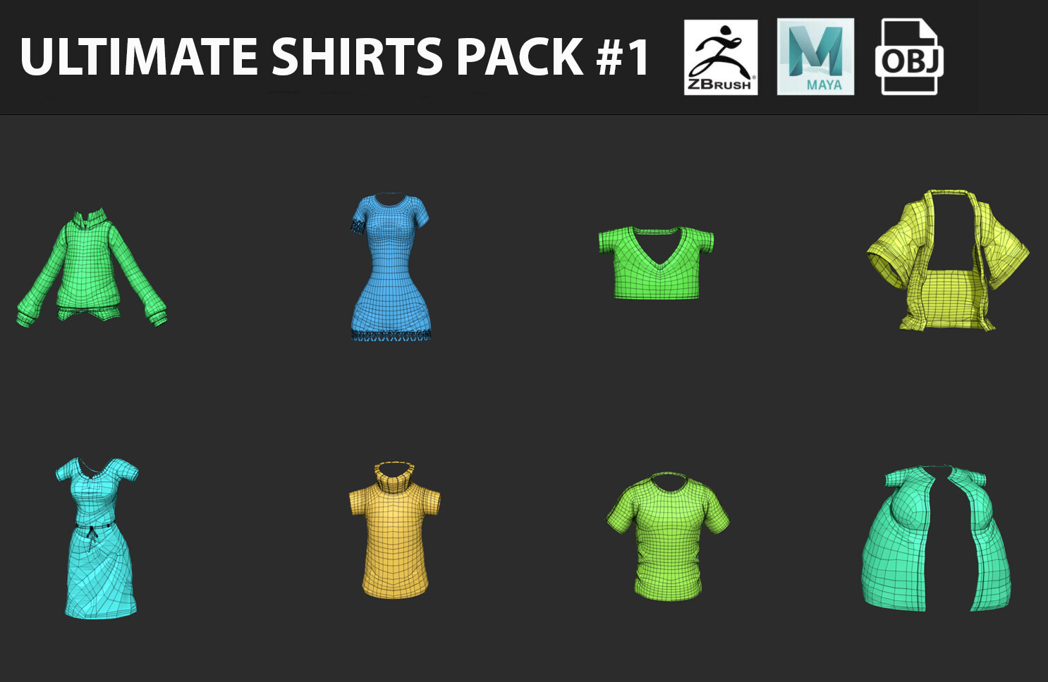 ArtStation - Ultimate Shirts Model Pack #1 | Resources