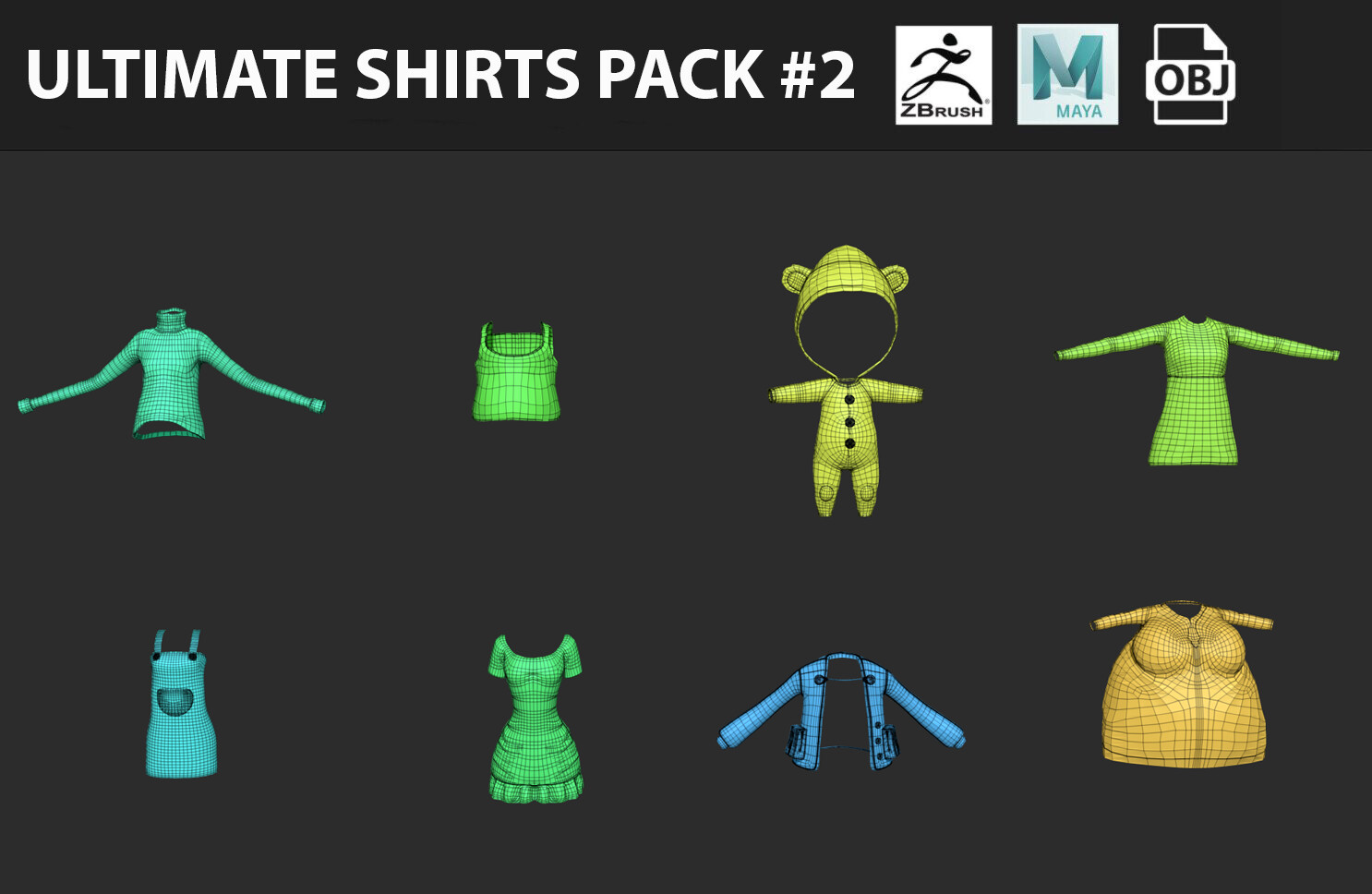 ArtStation - Ultimate Shirts Model Pack #2 | Resources