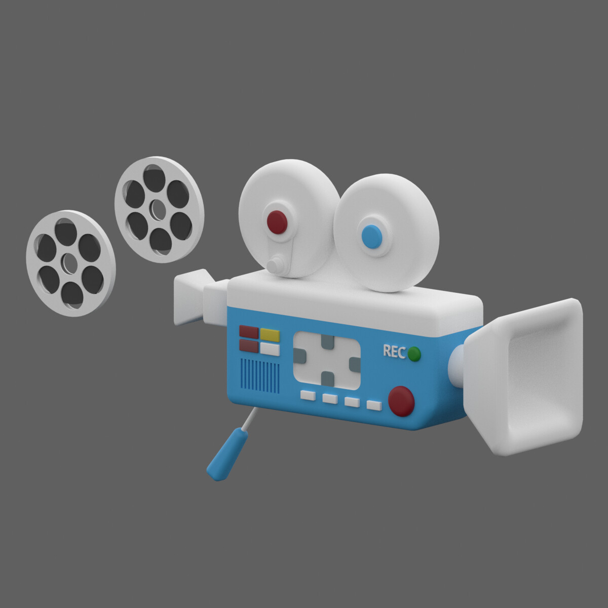 ArtStation - Cartoon Movie Camera 3D model | Game Assets