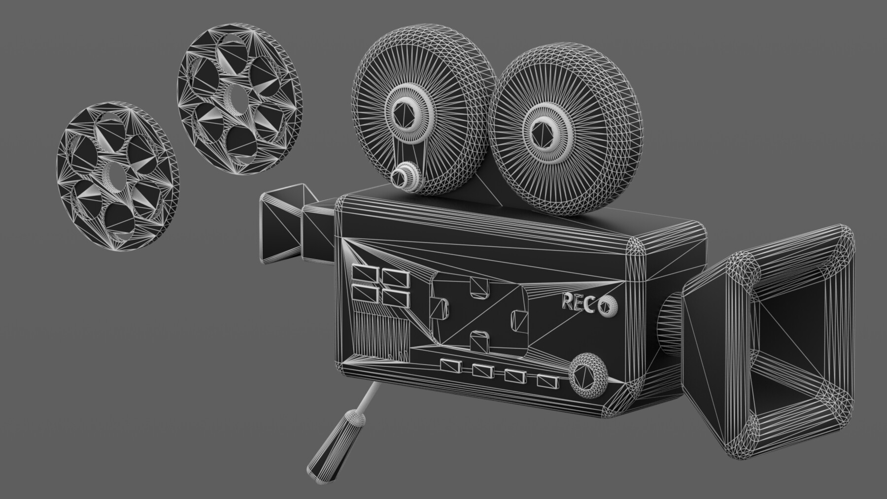 ArtStation - Cartoon Movie Camera 3D model | Game Assets