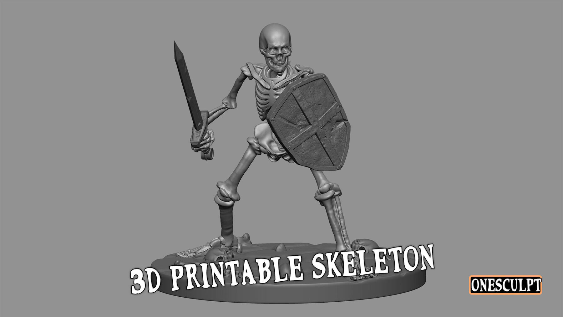 ArtStation - 3d printable 35mm and 54mm skeletons for 3d printing for ...