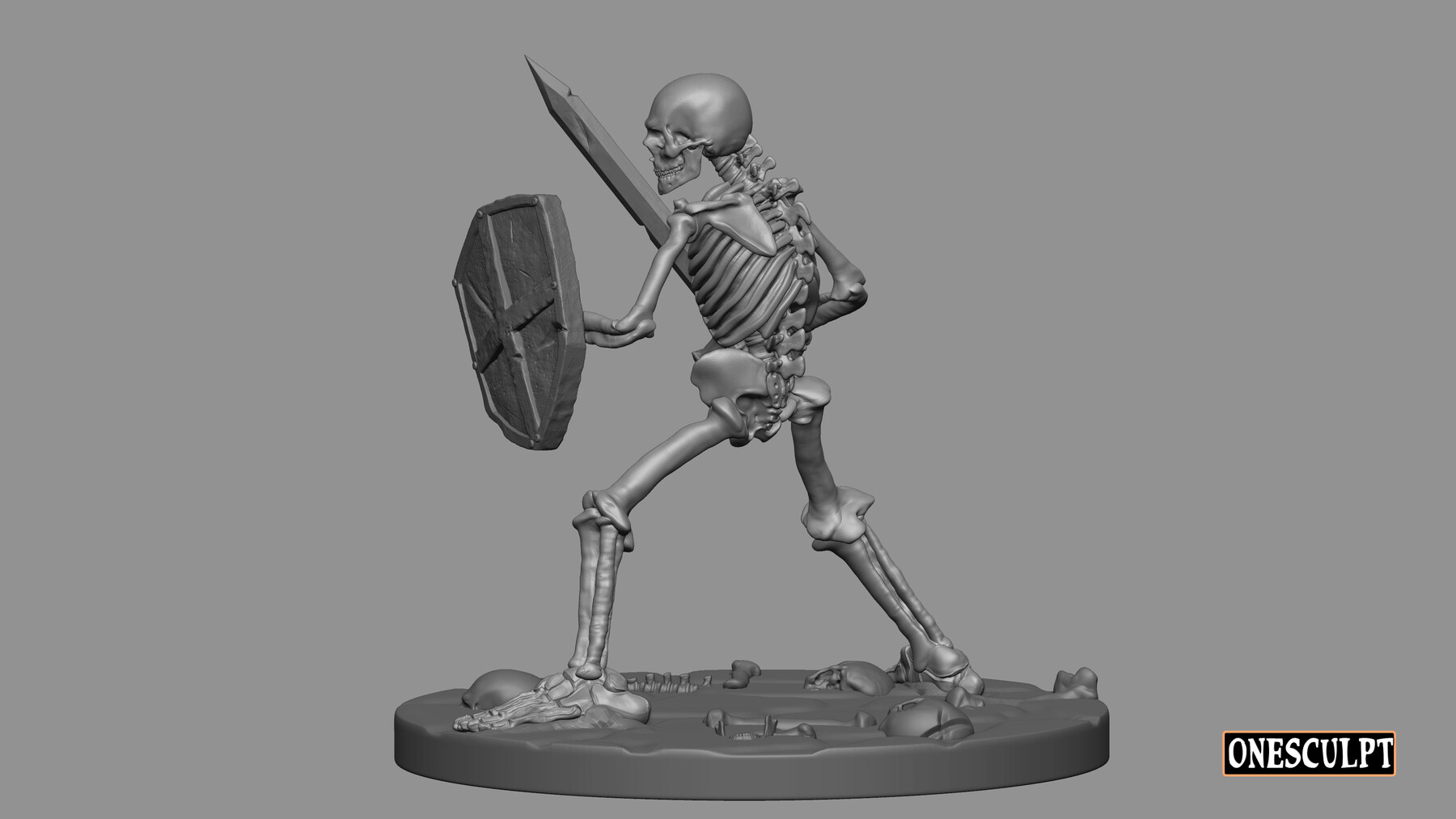 ArtStation - 3d printable 35mm and 54mm skeletons for 3d printing for ...