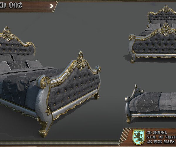 ArtStation - Bed 02 | Game Assets