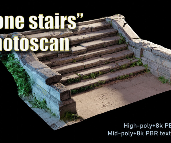 ArtStation - Photoscans asset "Stone stairs" | Game Assets