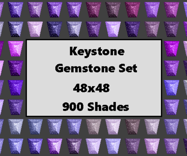 ArtStation - Keystone Cut Gemstones [48x48] | Game Assets