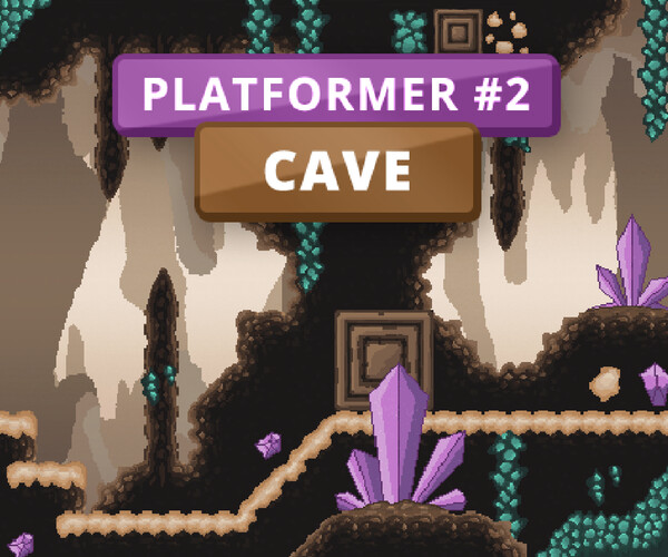 ArtStation - PLATFORMER 2 CAVE | Game Assets
