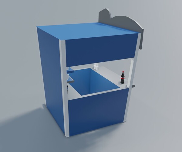 ArtStation - Soda Stand - Shop - Refrigerante Low-poly 3D model | Game ...