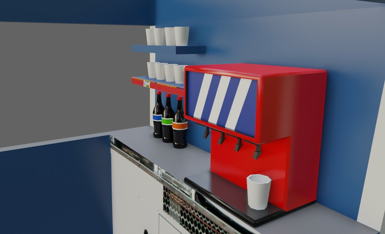 ArtStation - Soda Stand - Shop - Refrigerante Low-poly 3D model | Game ...