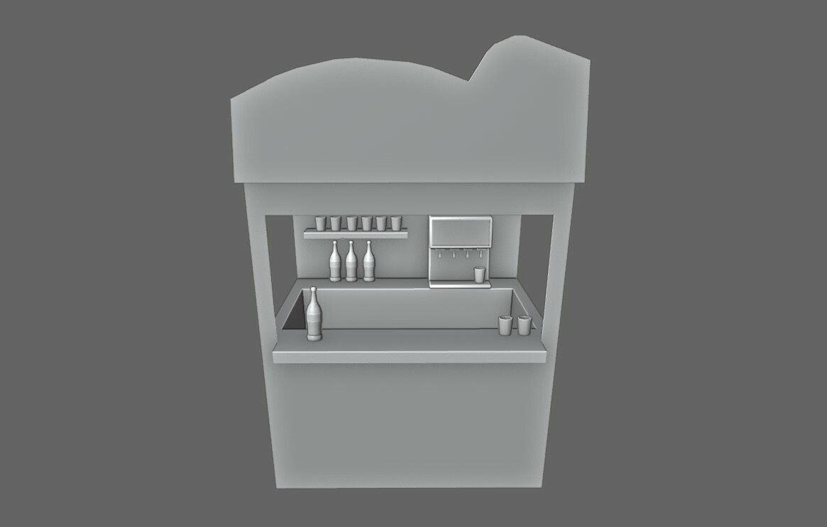 ArtStation - Soda Stand - Shop - Refrigerante Low-poly 3D model | Game ...