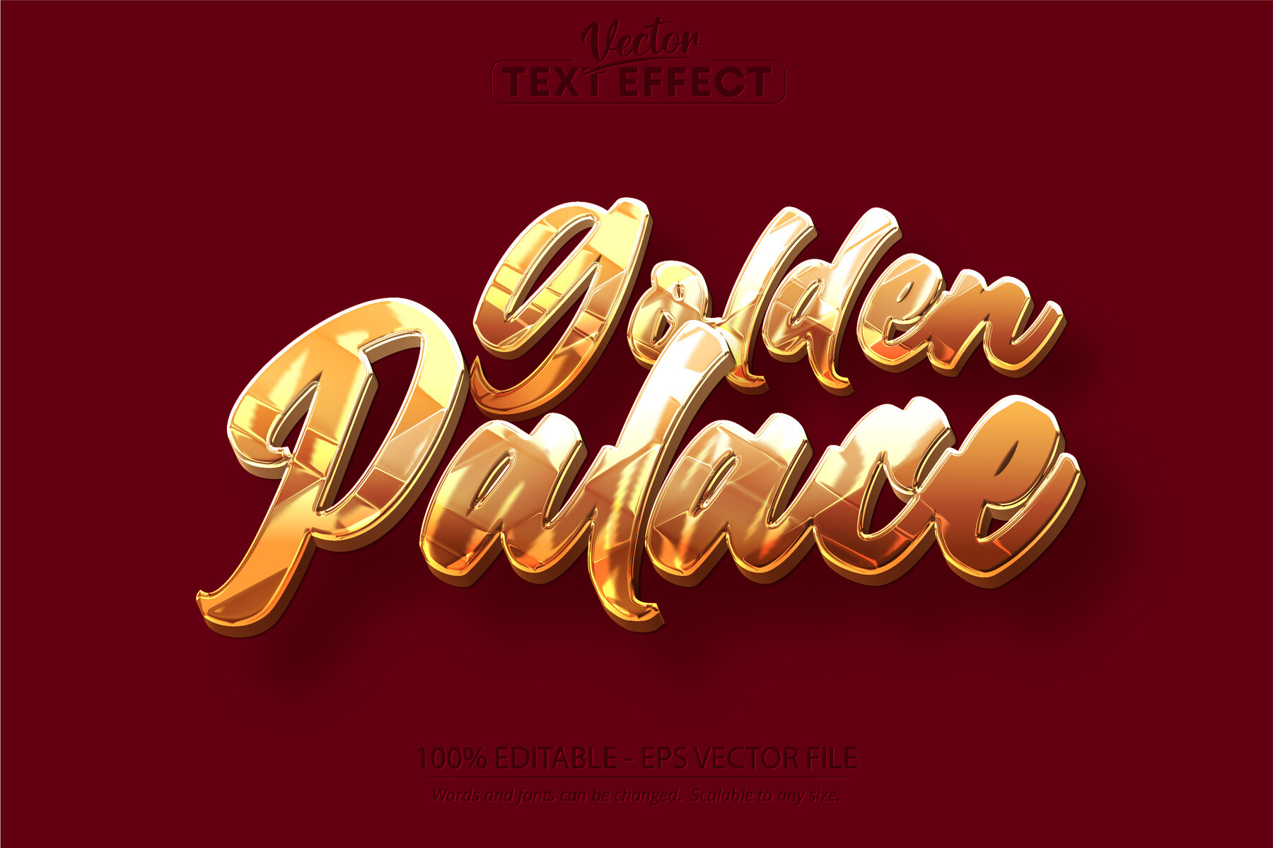 ArtStation - Golden Palace text, shiny golden color editable text ...
