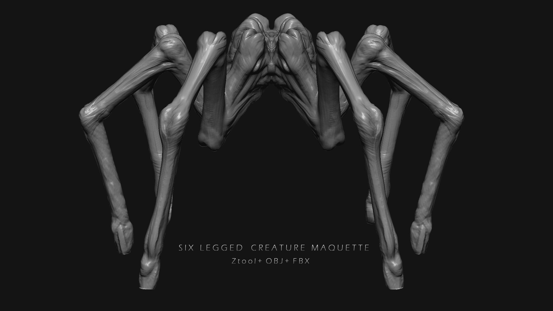 ArtStation - Six Legged Creature - 3D Concept sketch | Game Assets