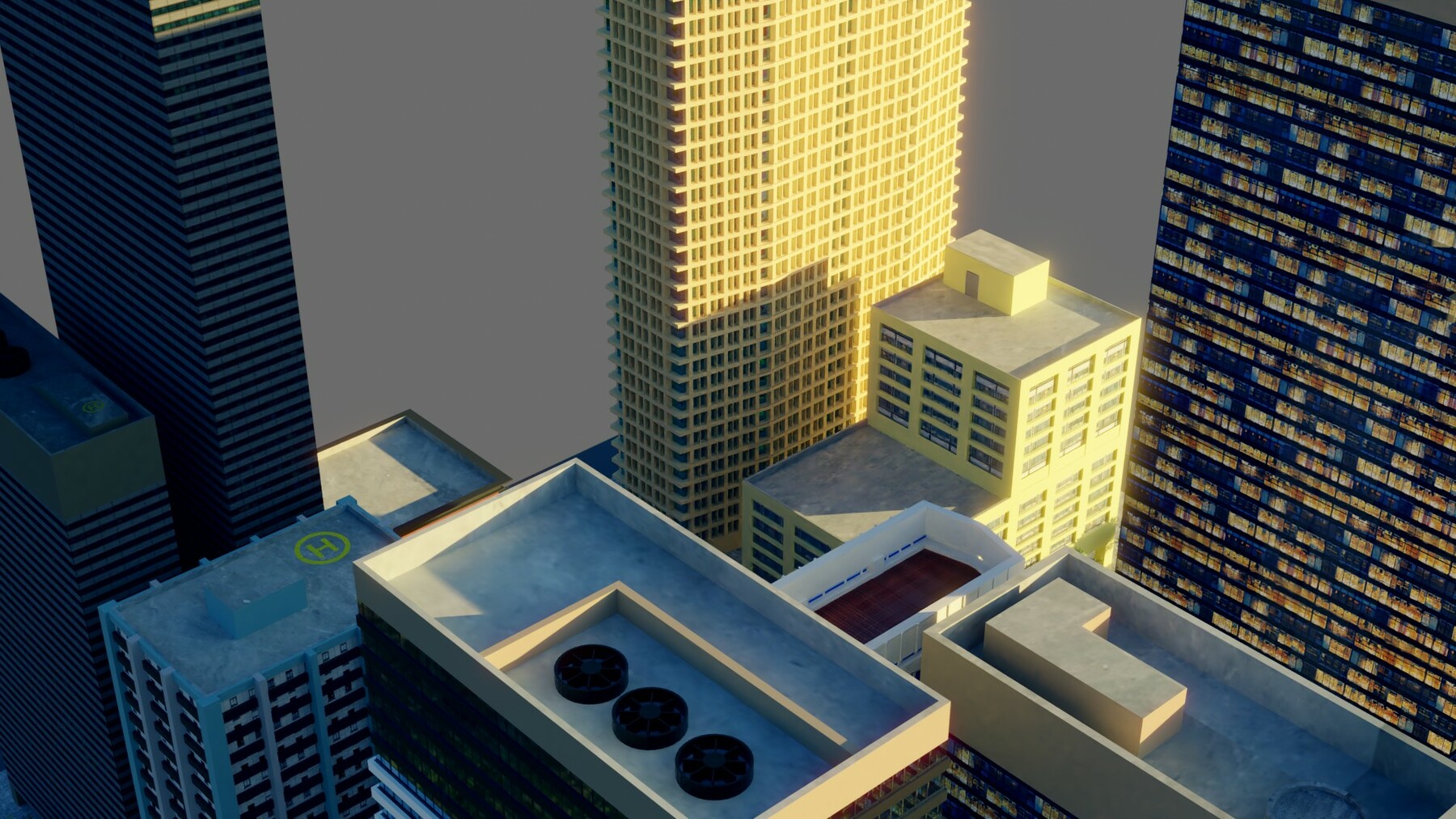 ArtStation - Modular City District - Low Poly - Game Ready - PBR | Game ...