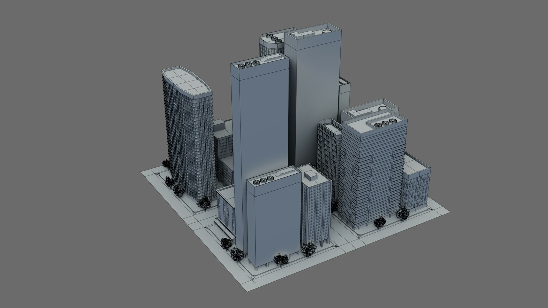 ArtStation - Modular City District - Low Poly - Game Ready - PBR | Game ...