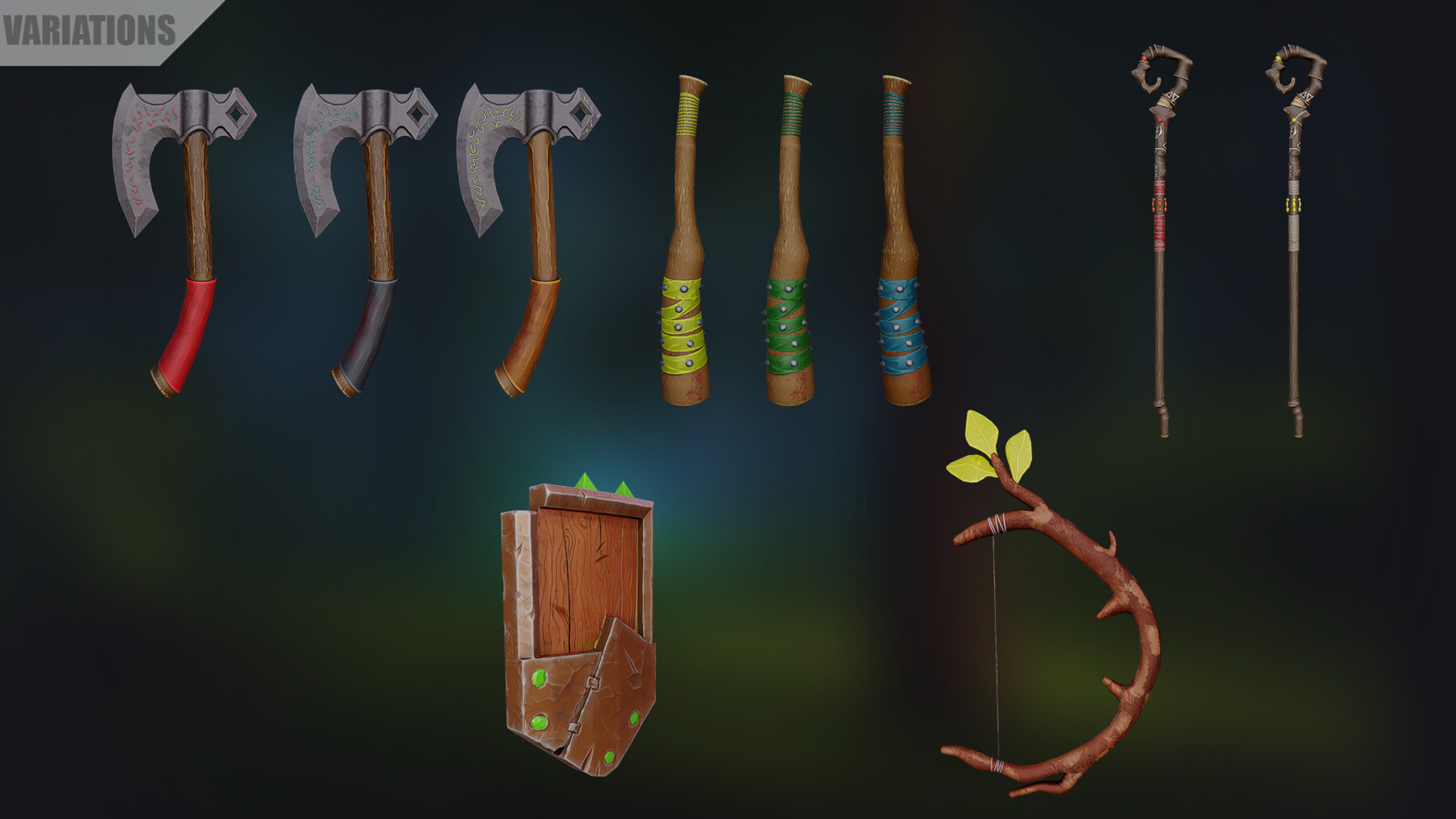 ArtStation - Stylized Weapons Starter Pack | Game Assets