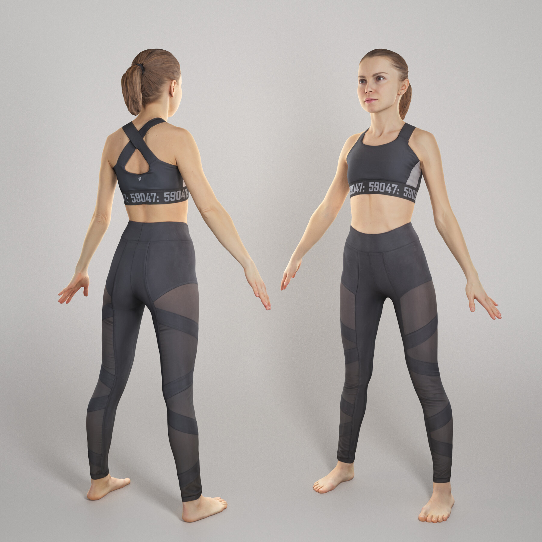 ArtStation - Fitness woman ready for animation 322 | Game Assets