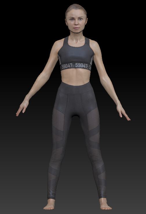 ArtStation - Fitness woman ready for animation 322 | Game Assets