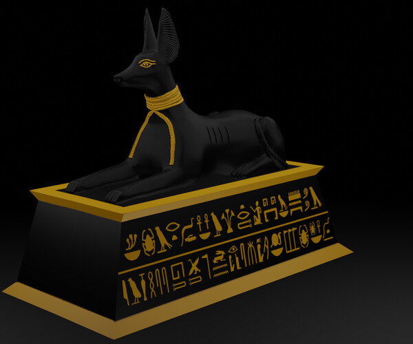 ArtStation - Anubis Dog Gaurdian Form statue | Game Assets
