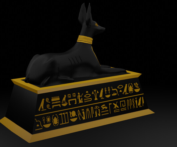 ArtStation - Anubis Dog Gaurdian Form statue | Game Assets