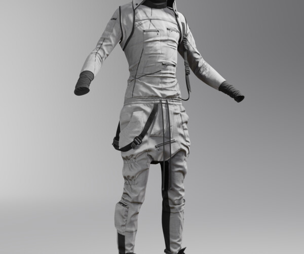 ArtStation - Clothes outfit 3D model - textured, rigged and ...