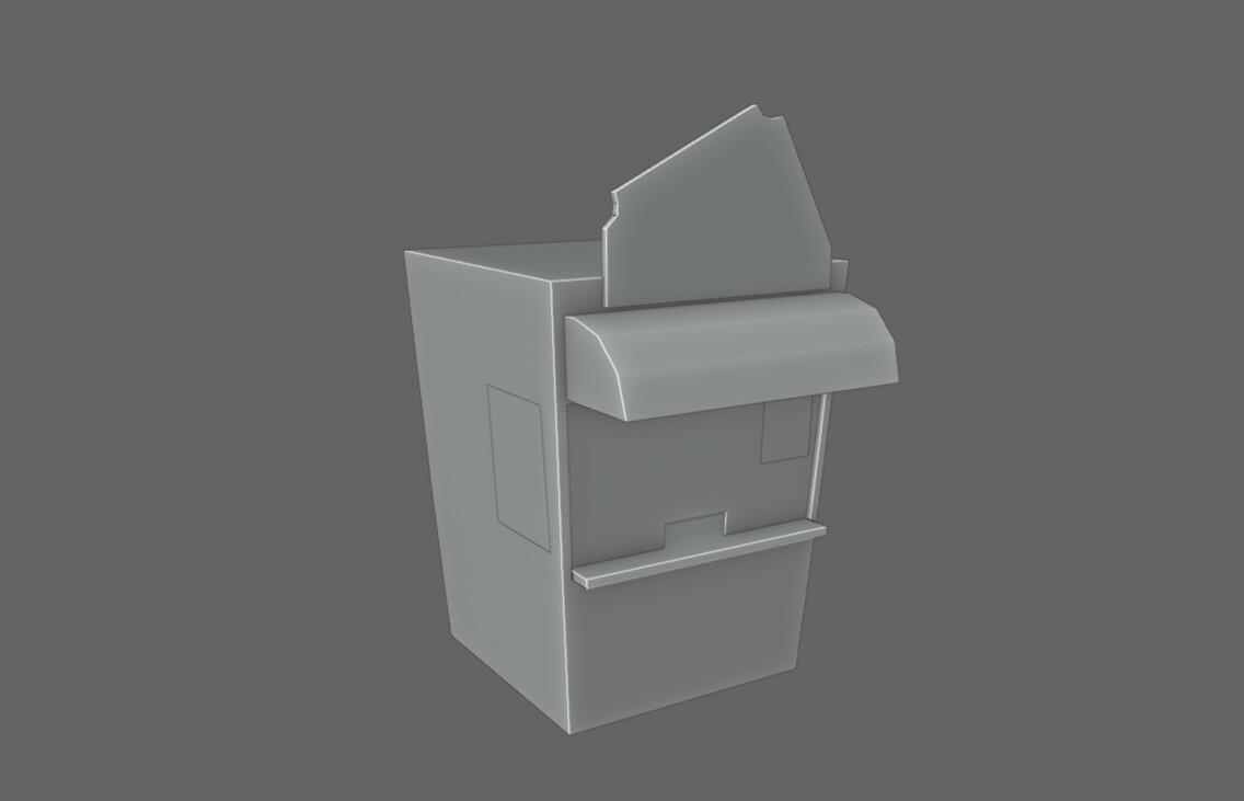 ArtStation - Ticket Office - Bilheteria Low-poly 3D model | Game Assets