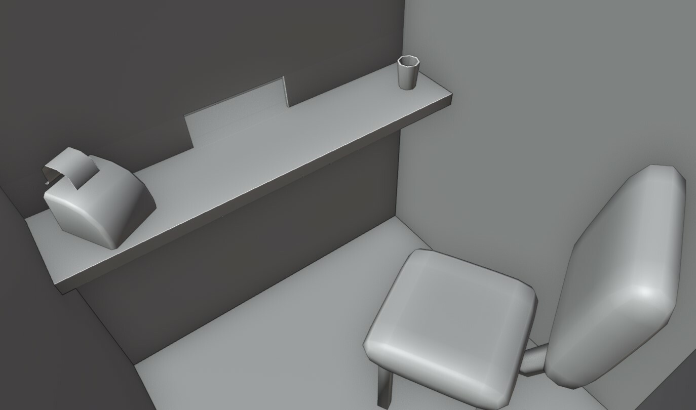 ArtStation - Ticket Office - Bilheteria Low-poly 3D model | Game Assets