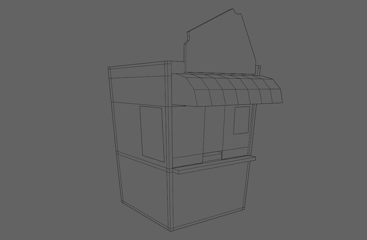 ArtStation - Ticket Office - Bilheteria Low-poly 3D model | Game Assets