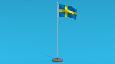 ArtStation - Low Poly Seamless Animated Sweden Flag | Game Assets