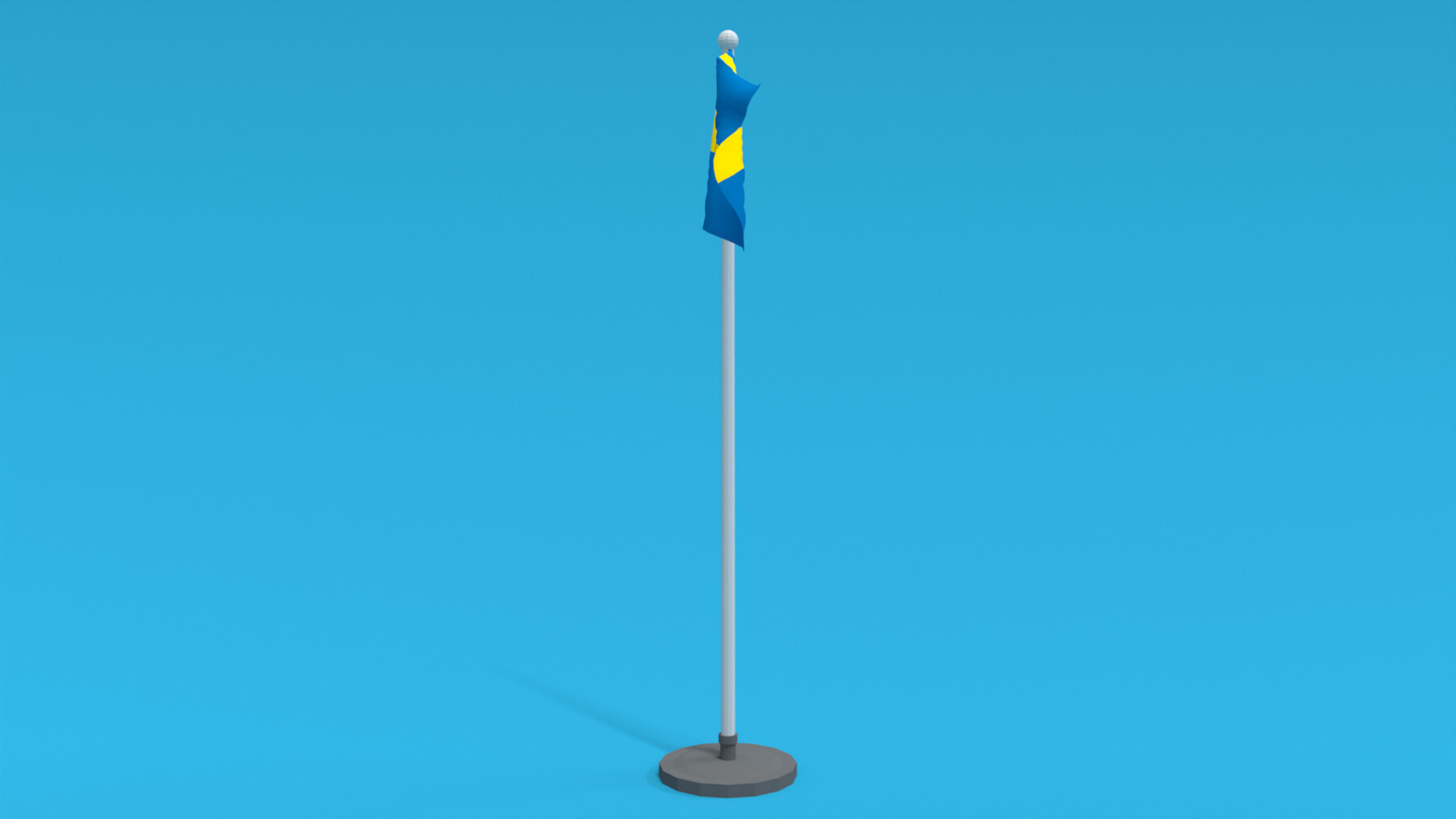 ArtStation - Low Poly Seamless Animated Sweden Flag | Game Assets