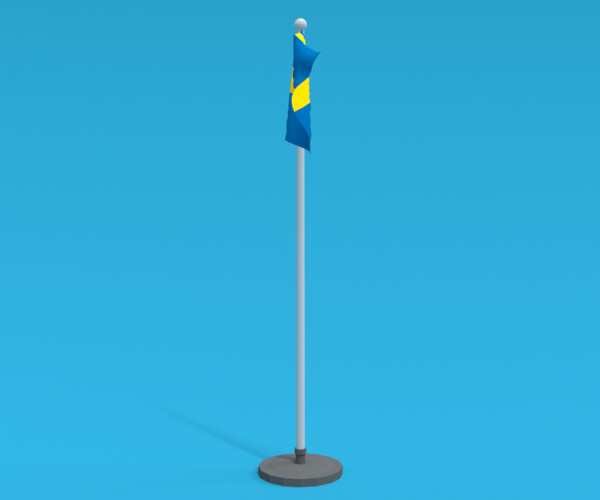 ArtStation - Low Poly Seamless Animated Sweden Flag | Game Assets