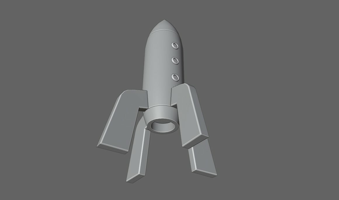ArtStation - Rocket Cartoon - Foguete Low-poly 3D model | Game Assets