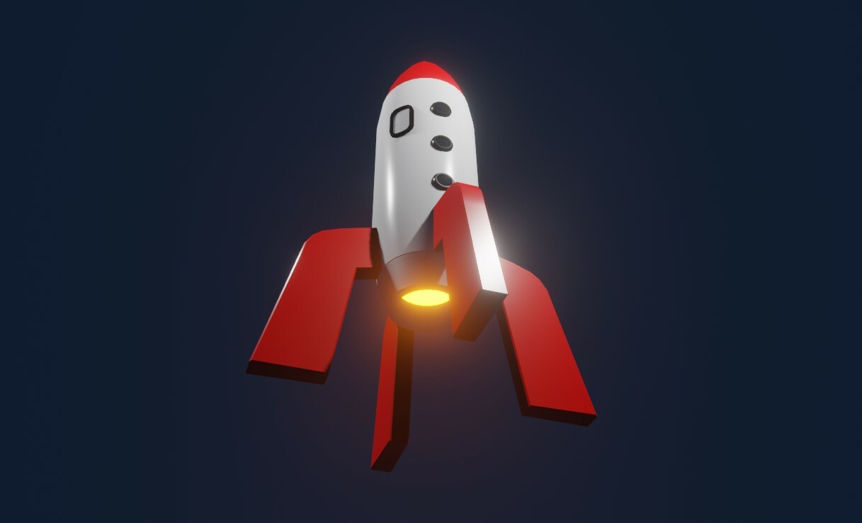 ArtStation - Rocket Cartoon - Foguete Low-poly 3D model | Game Assets