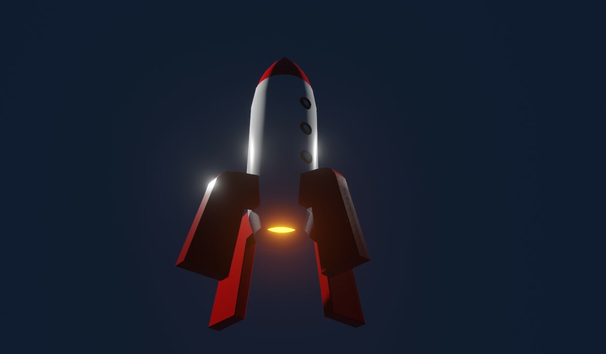 ArtStation - Rocket Cartoon - Foguete Low-poly 3D model | Game Assets
